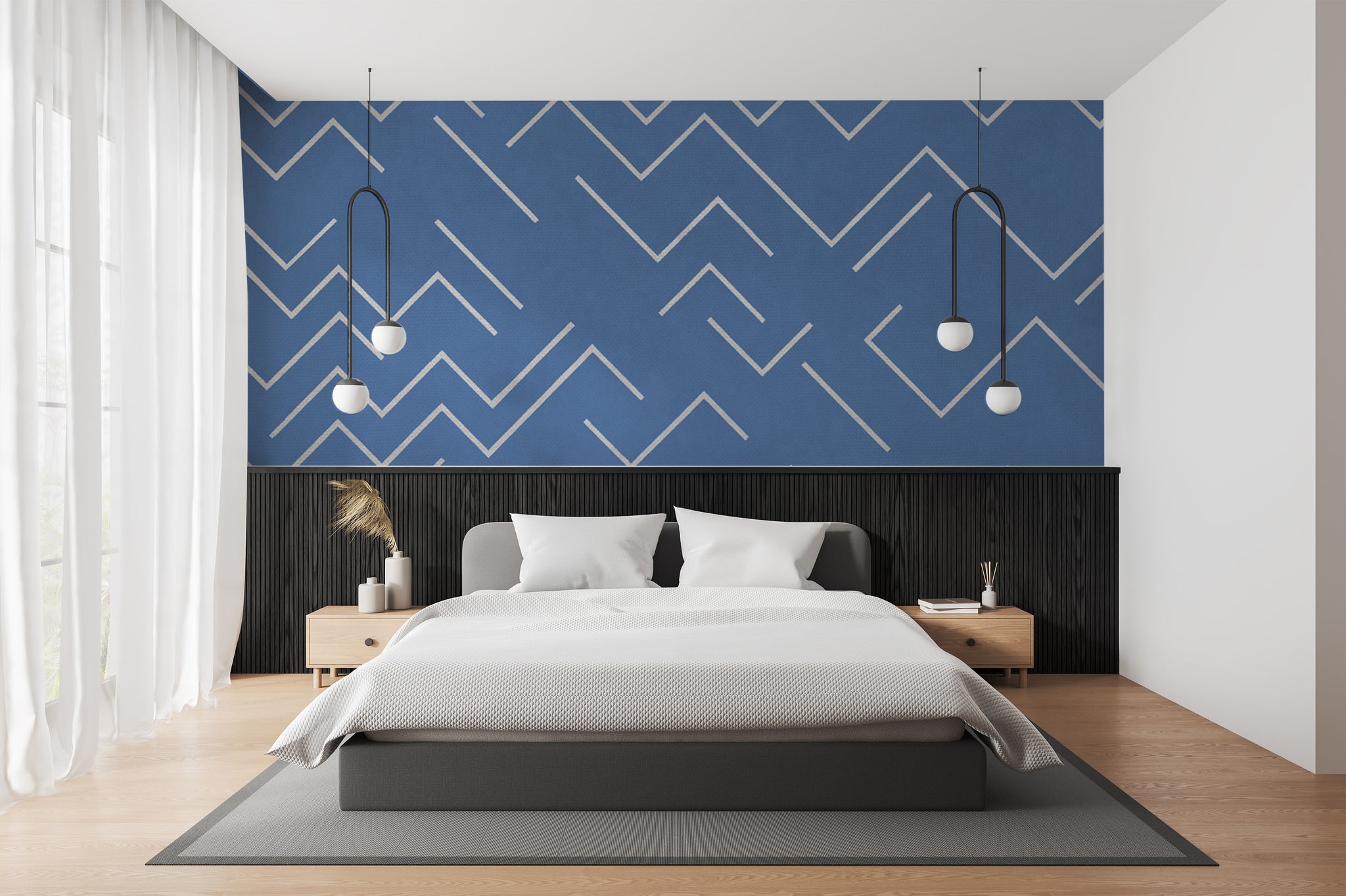 Papel Pintado Dynamic Angles Azul